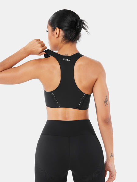 Front sports bra store